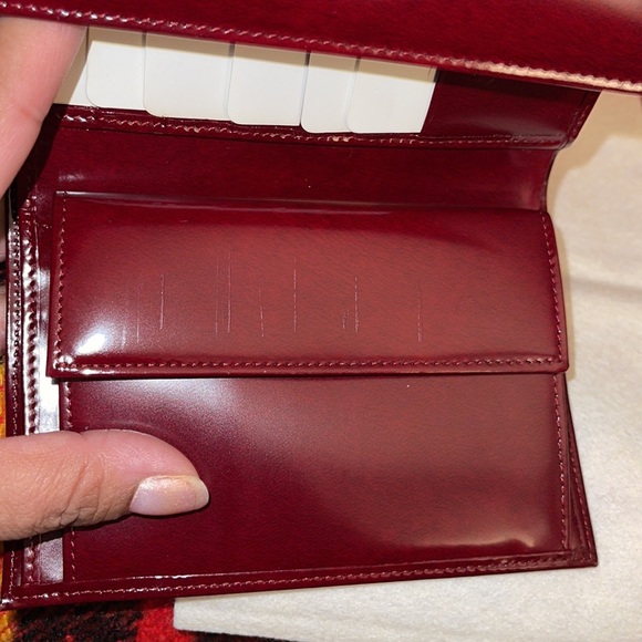 Cartier | Bags | Cartier Vintage Wallet Red Silver Hardware Great ...
